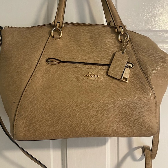 Coach | Bags | Coach Tan Leather Satchel With Gold Hardware | Poshmark